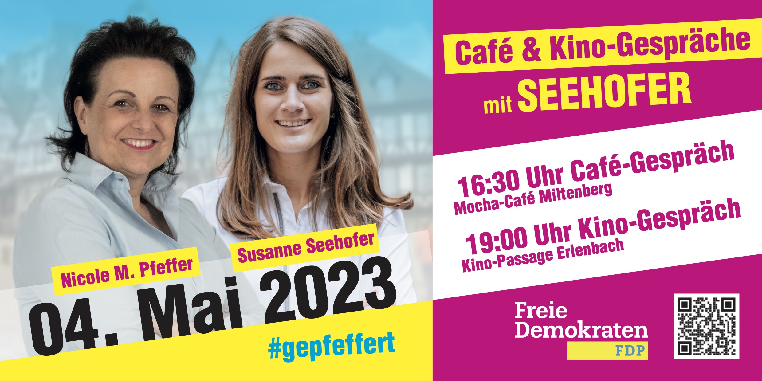 04.05.2023 Seehofer kommt zu Café- & Kino-Gesprächen! - Nicole M. Pfeffer